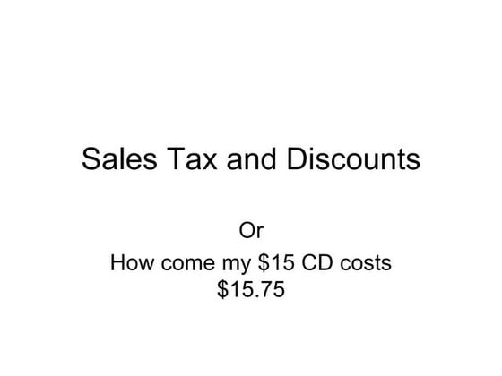Sales tax and tip powerpoint | PPT | Coupons and Discounts | Shopping