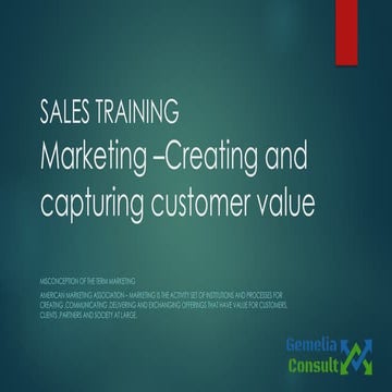 Sales Training - Creating and capturing value | PPT