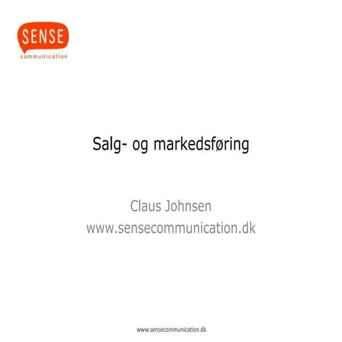 Salg og markedsføring erhvervnet | PPTX