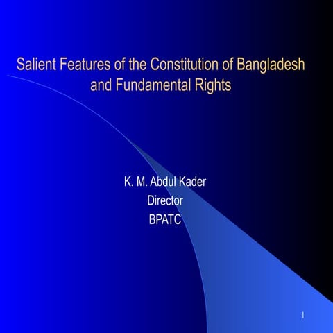 Salient Features_3rd SFTC_BTRC Constitution | PPTX