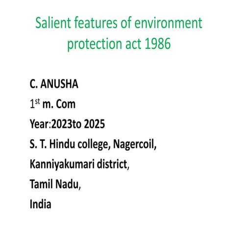 Salient features of Environment protection Act 1986.pptx