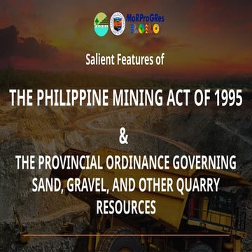 RA 7942:vThe Philippine Mining Act of 1995 | PPTX