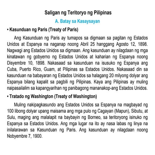 Saligan ng Teritoryo ng Pilipinas - Aralin sa G4 | DOCX