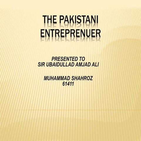 The Entrepreneur | PPT