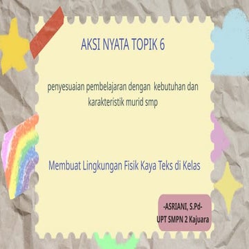 POWER POINT AKSI NYATA PADA TOPIK 6 DI PMM | PPTX