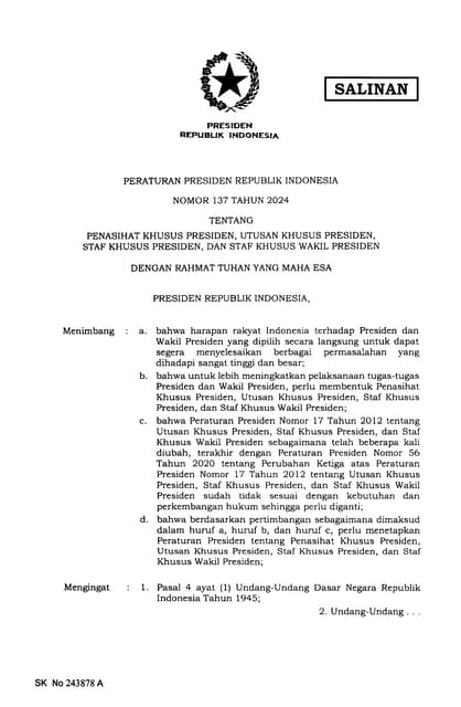 Surat Edaran Nomor 47/SE/2020 | PDF