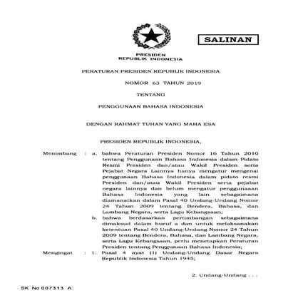 Undang-Undang Kebahasaan (UU 24/2009) | PDF