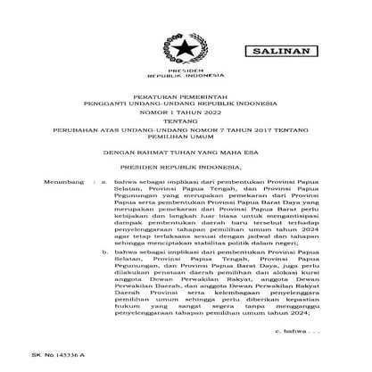 Salinan Perpu Nomor 1 tahun 2022.PDF