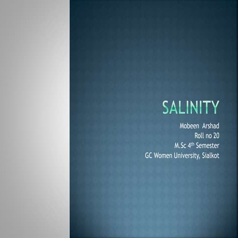 Salinity | PPT