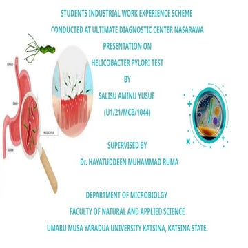 HELICOBACTER PYLORI TEST PRESENTATION SLIDE | PPTX