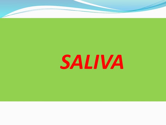 Composition of saliva | PPTX