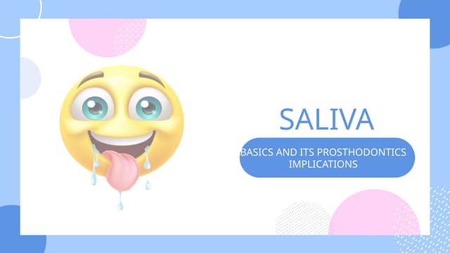 Composition of saliva | PPTX