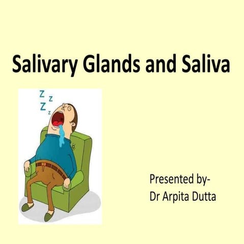 Saliva and salivary glands | PPTX