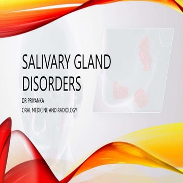 MAJOR SALIVARY GLAND DISORDERS- DIAGNOSIS AND INVESTIGATIONS | PPTX ...