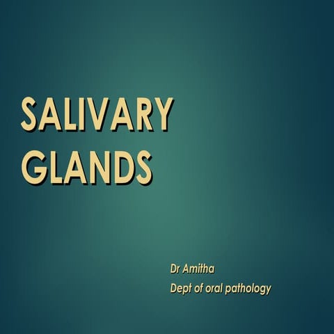 Salivary gland histology | PPTX