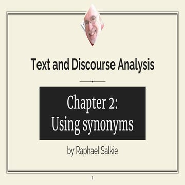 A presentation about Text and Discourse Analysis Chapter 2 Usying ...
