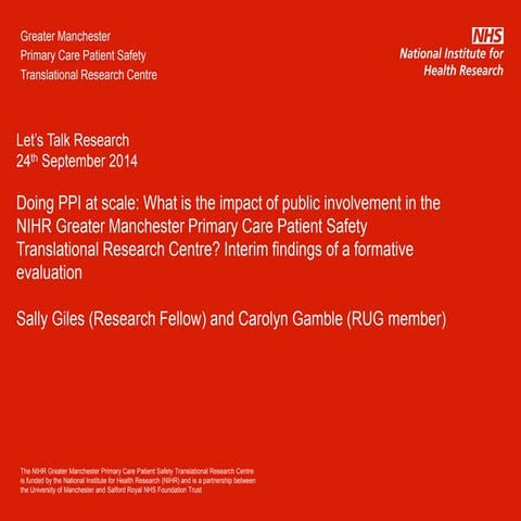 Let's Talk Research Annual Conference - 24th-25th September 2014 (Dr ...