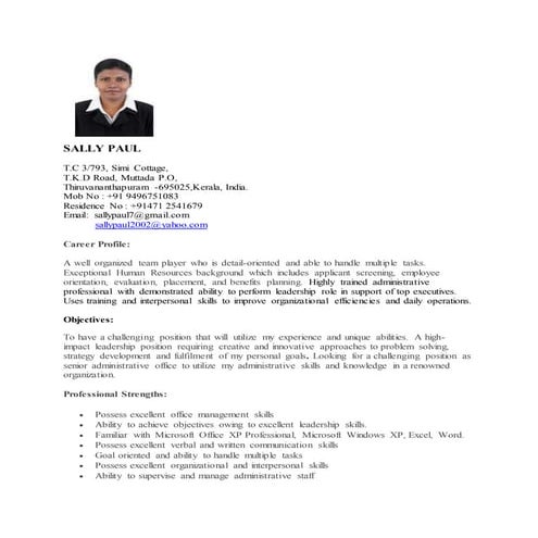 Sally 's cv | DOCX