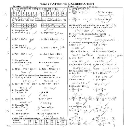 Sally's Math Test | PDF | Education