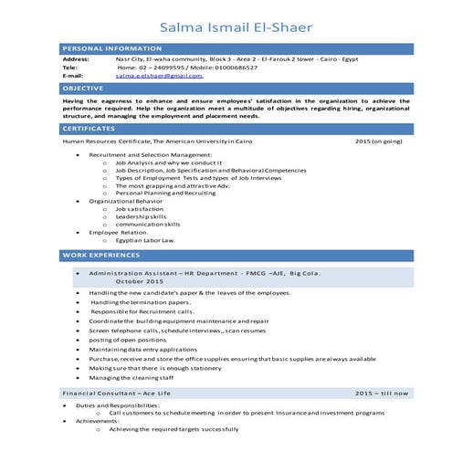 Salma cv | DOCX