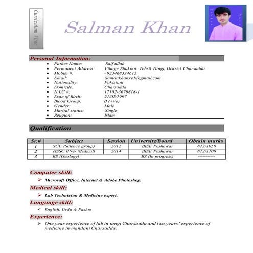 Salman cv | PDF