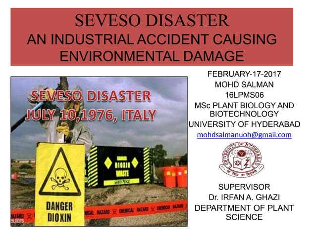 Seveso Disaster - by ALOKRANJAN.ORG.IN explained | PDF