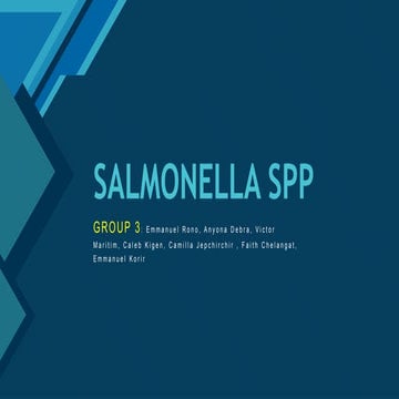 SALMONELLA SPP.pptx microbiology bacterial study for medical students | PPTX
