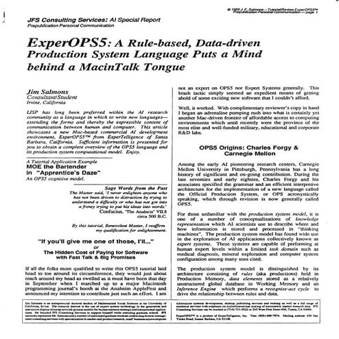 ExperOPS5: A Rule-based, Data-driven Production System Language Puts a ...