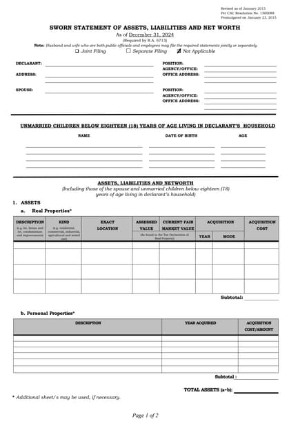 2015 saln form | DOC