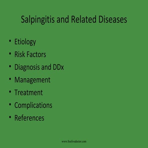 Salpingitis and related diseases | PPT