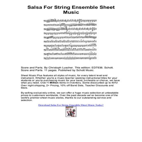 Salsa for string ensemble sheet music | PDF
