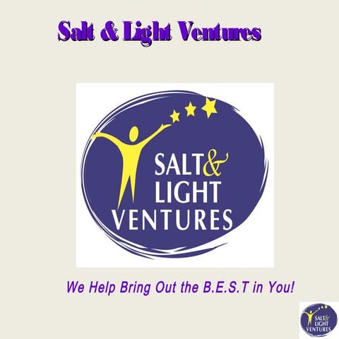 Salt and Light Ventures - Profile and History | PPT