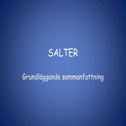 Salter grund 1 | PPT