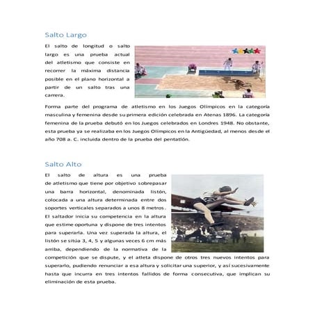 Salto largo y alto | DOCX