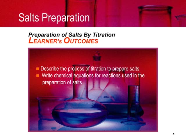 8.3 preparation of salts | PDF | Chemistry | Science