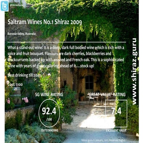 Saltram Wines No.1 Shiraz 2009 | PPT