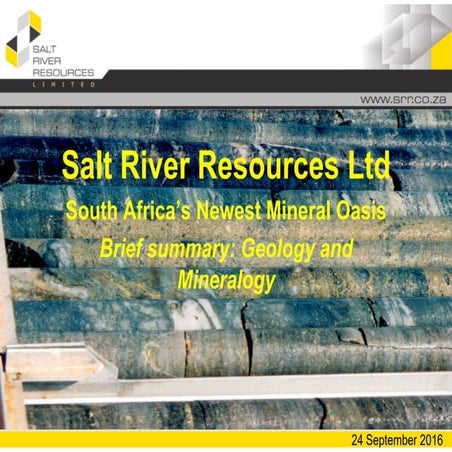 Salt River Resources Ltd 24 Sept16 Summary Geology and Mineralogy | PDF