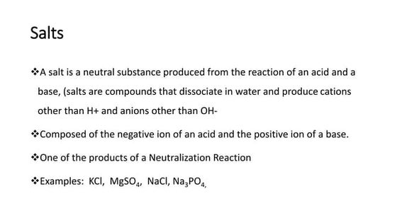 8.3 preparation of salts | PDF | Chemistry | Science