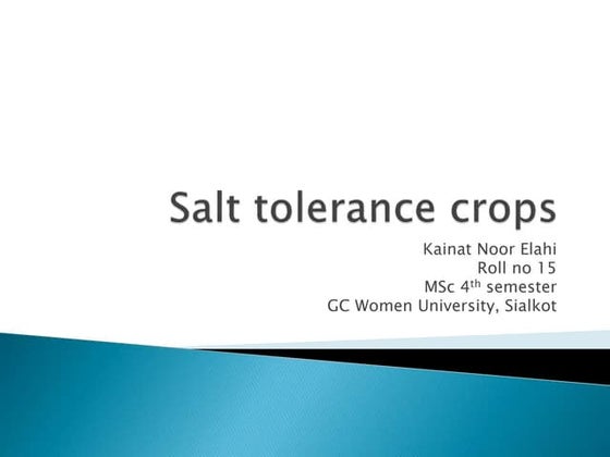 Salinity and Types of Salinity | PPTX | Agriculture | Industries