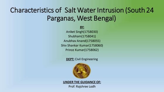 Environmental geology, land use & land cover, surface and subsurface ...