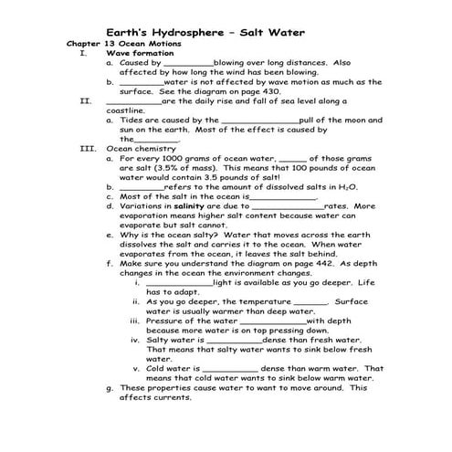 Salt water notes with blanks(ch13, 14)andie | DOC
