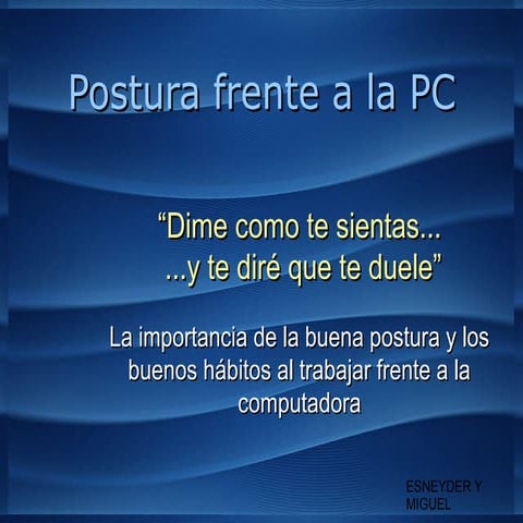 Posicion sedente | PPT