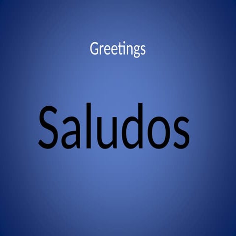 Saludos PowerPoint | PPTX