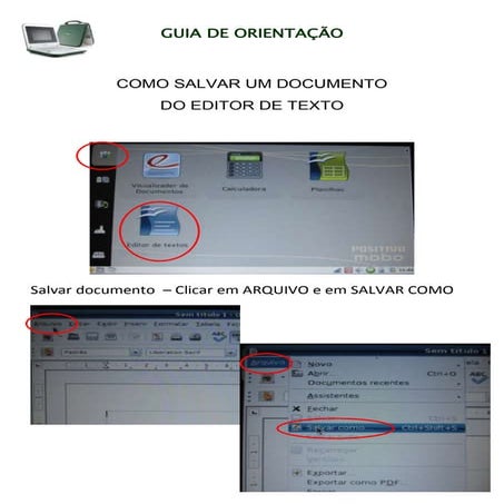 COMO SALVAR UM DOCUMENTO DO EDITOR DE TEXTO | DOCX