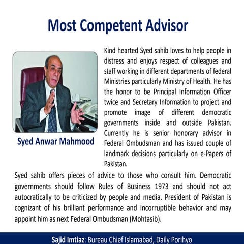 Most Competent Advisor | PPT