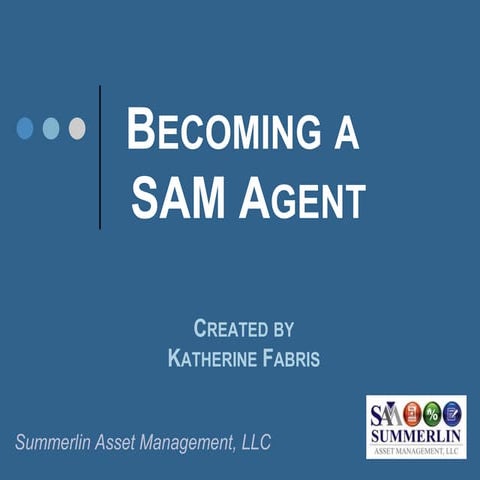 Jim Stepanian - SAM Agent presentation | PPT