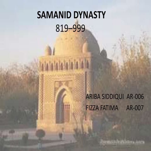 Samanids Islamic achitecture | PPTX