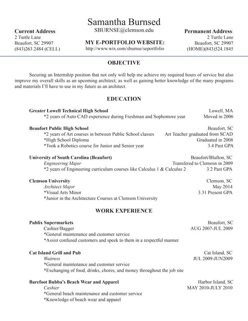 Class Resume | PDF