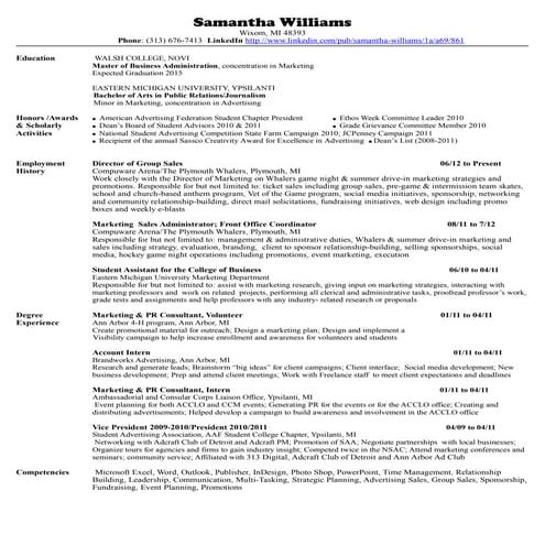 Resume Jennifer Braner | PDF