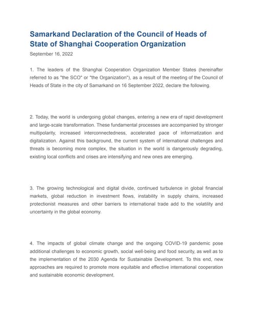 BRICS Joint Statement on Strengthening and Reforming the Multilateral ...